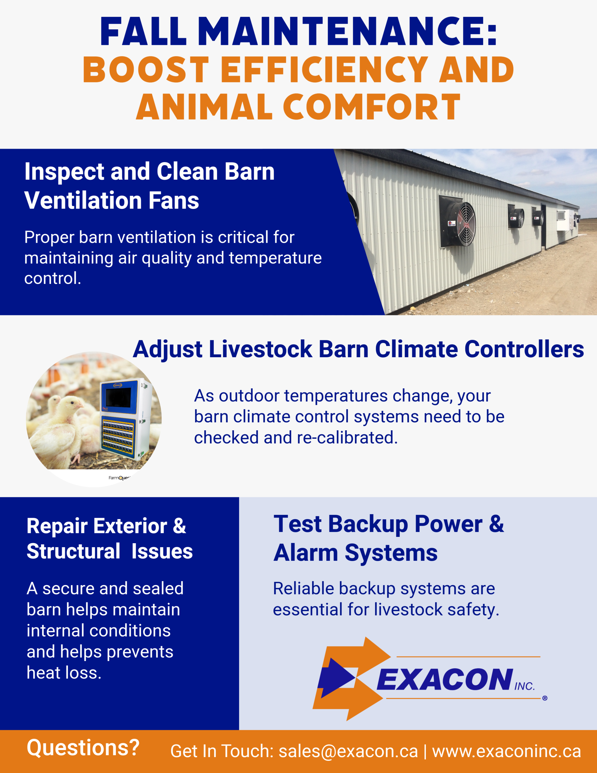 Fall Maintenance Tips for Livestock Barns - Exacon
